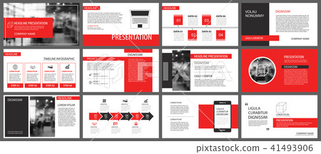 Red and white for slide presentation on background - Stock Illustration ...