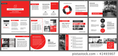 Red and white for slide presentation on background - Stock Illustration ...