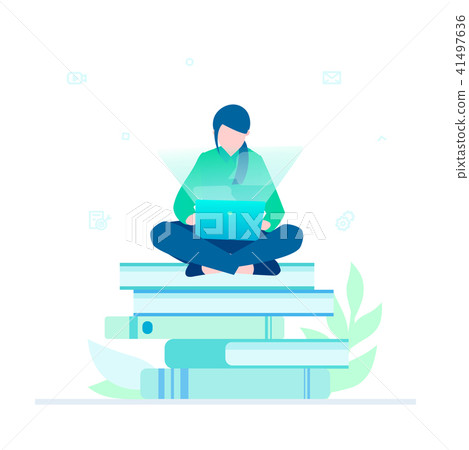 Business research - flat design style colorful... - Stock Illustration ...