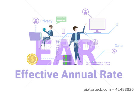 EAR, Effective annual rate. Concept table with... - Stock Illustration ...