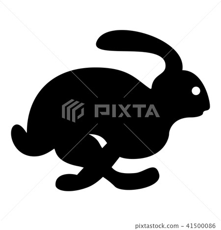 Rabbit hare concept speed icon black color - Stock Illustration ...