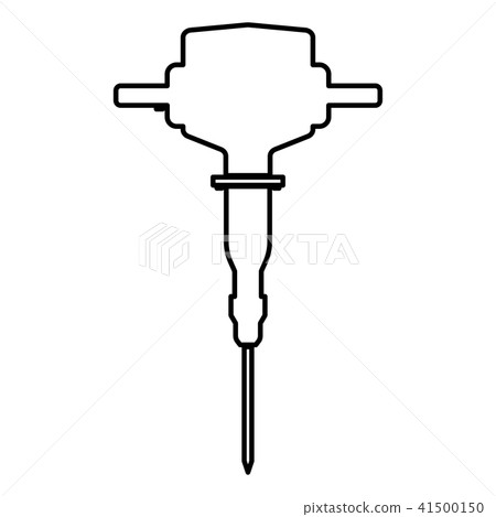 Jackhammer icon black color - Stock Illustration [41500150] - PIXTA