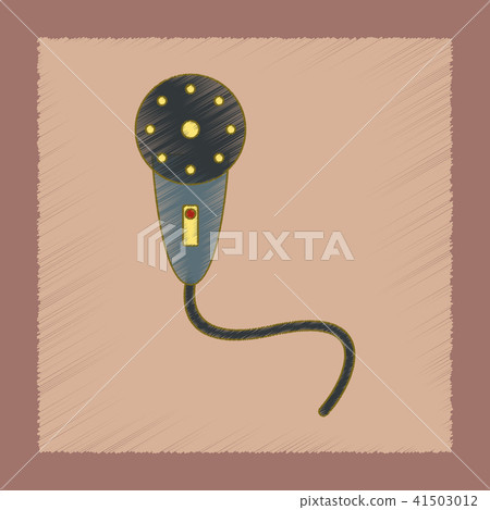 flat shading style icon Kids microphone - Stock Illustration [41503012 ...