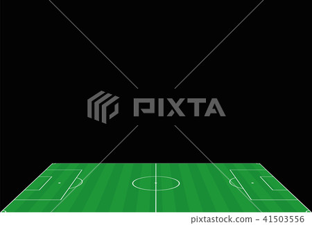 Soccer Field Perspective View From The Side - Stock Illustration ...