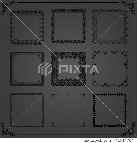 Vintage Set of Vector Square Elements - Stock Illustration [41514704 ...