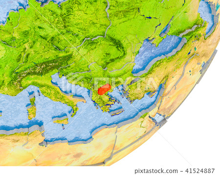 Map of Macedonia on Earth - Stock Illustration [41524887] - PIXTA