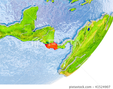 Map of Costa Rica on Earth - Stock Illustration [41524907] - PIXTA