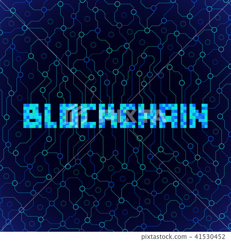 blockchain distributed ledger technology. - Stock Illustration ...