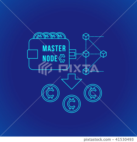 blockchain distributed ledger technology. - Stock Illustration ...