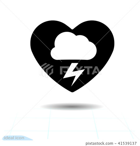 Weather forecast - storm in heart - Stock Illustration [41539137] - PIXTA