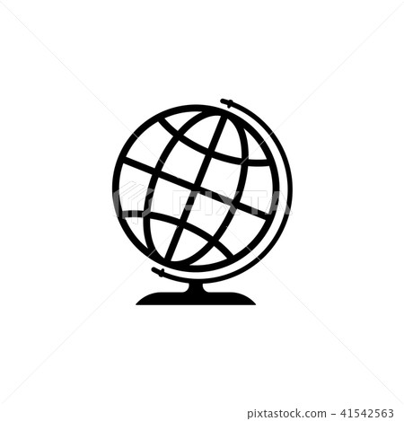 Simple world globe icon isolated on background. - Stock Illustration ...
