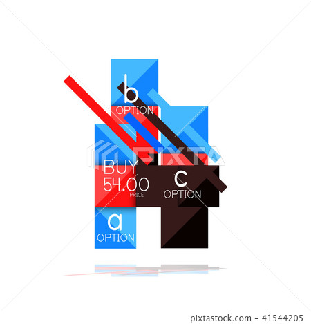 Square option infographic banner. Data and... - Stock Illustration ...