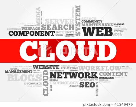 CLOUD word collage - Stock Illustration [41549479] - PIXTA