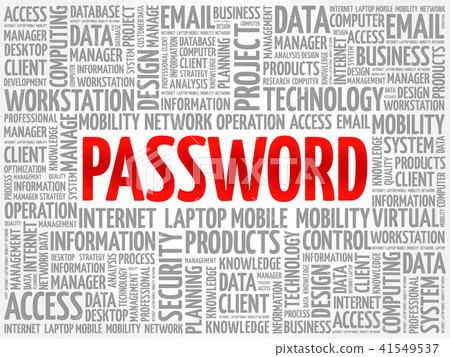 Password word cloud collage - Stock Illustration [41549537] - PIXTA