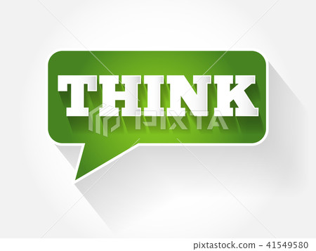 Think text message bubble - Stock Illustration [41549580] - PIXTA