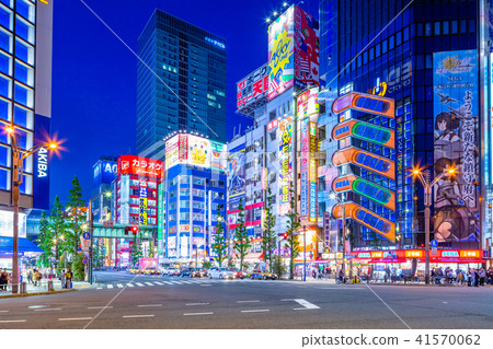 Electric street of Tokyo Akihabara Night - Stock Photo [41570062] - PIXTA