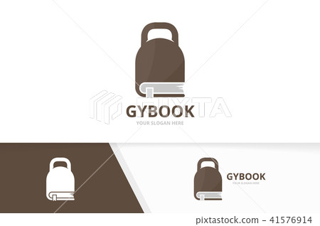 Vector sport and book logo combination. Gym and... - Stock Illustration ...