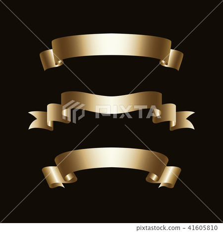 ribbon, fillet, gold - Stock Illustration [41605810] - PIXTA