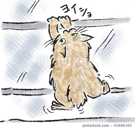 Cat's challenge - Stock Illustration [41606105] - PIXTA