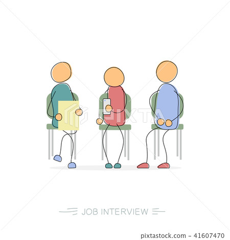 Job interview - drawing man - Stock Illustration [41607470] - PIXTA
