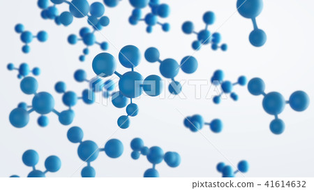 Blue molecules or atom isolated on white-插圖素材 [41614632] - PIXTA圖庫