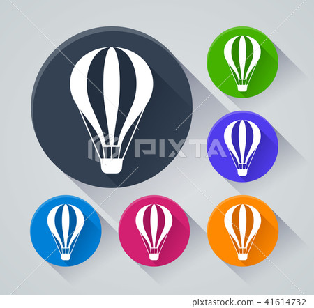 hot air balloon icons with shadow - Stock Illustration [41614732] - PIXTA