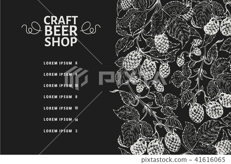 Beer menu design template. Retro beer... - Stock Illustration [41616065 ...