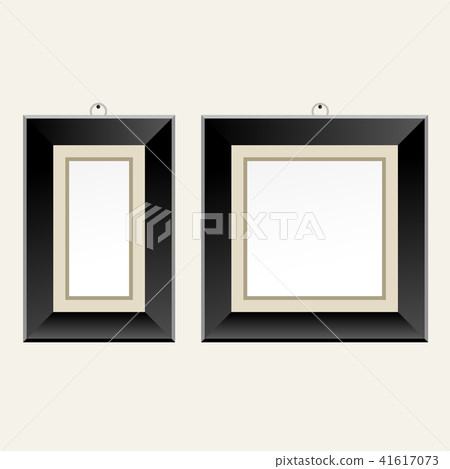 Black picture frame for art gallery or exhibition - Stock Illustration ...