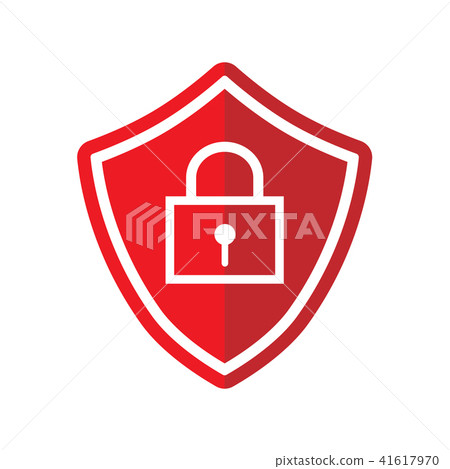 Key lock with Shield icon - Vector iconic Design - Stock Illustration ...