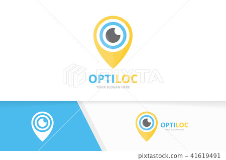 Vector eye and map pointer logo combination.... - Stock Illustration ...