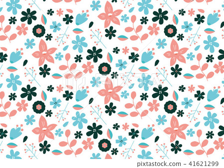 Northern European style flower pattern - Stock Illustration [41621299 ...