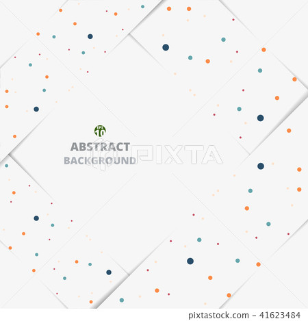 Abstract of colorful dot on white paper cut - Stock Illustration ...