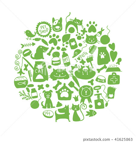 Pet shop background for your design - Stock Illustration [41625863] - PIXTA
