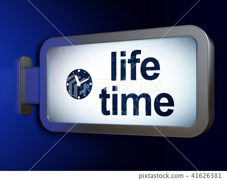 Timeline concept: Life Time and Clock on... - Stock Illustration ...