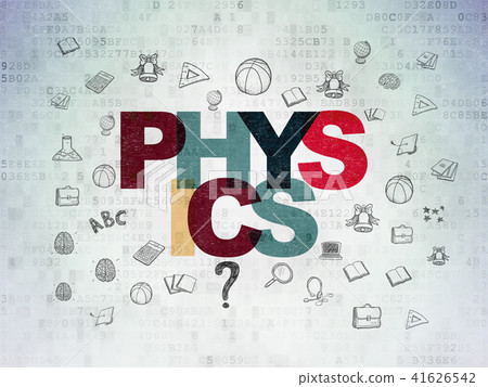 Learning concept: Physics on Digital Data Paper... - Stock Illustration ...