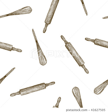 bakery kitchen tool, seamless pattern vector. - Stock Illustration ...