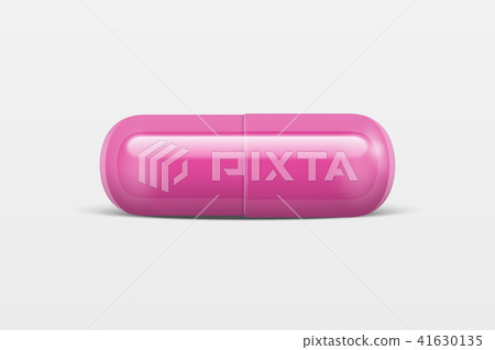 Vector realistic 3d pink medical pill icon... - Stock Illustration ...