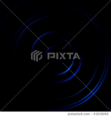 Abstract blue circle signal on black background - Stock Illustration ...