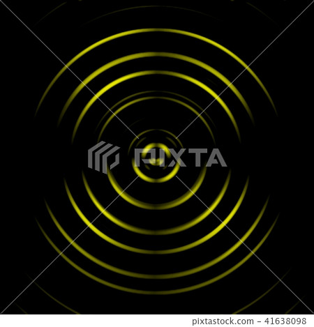 Yellow digital sound wave or circle signal - Stock Illustration ...
