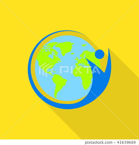 International human world icon, flat style - Stock Illustration ...