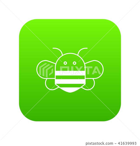 Bee icon green vector - Stock Illustration [41639993] - PIXTA