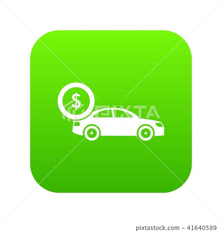 Car and dollar sign icon digital green - Stock Illustration [41640589 ...
