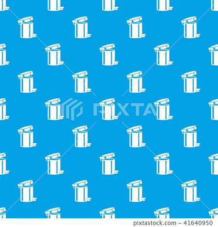Trash bin pattern vector seamless blue - Stock Illustration [41640950 ...
