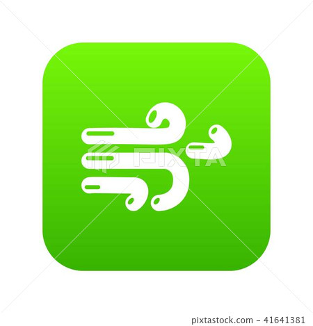 Wind icon green vector - Stock Illustration [41641381] - PIXTA