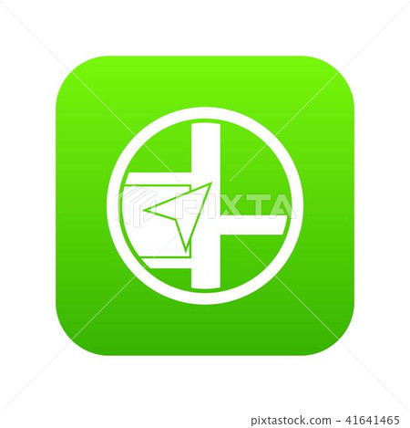 Map navigation icon digital green - Stock Illustration [41641465] - PIXTA