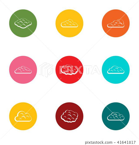 Cloudlet icons set, flat style - Stock Illustration [41641817] - PIXTA
