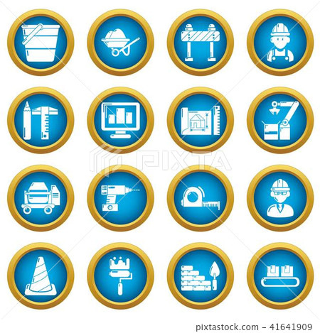 Building process icons set, simple style - Stock Illustration [41641909 ...