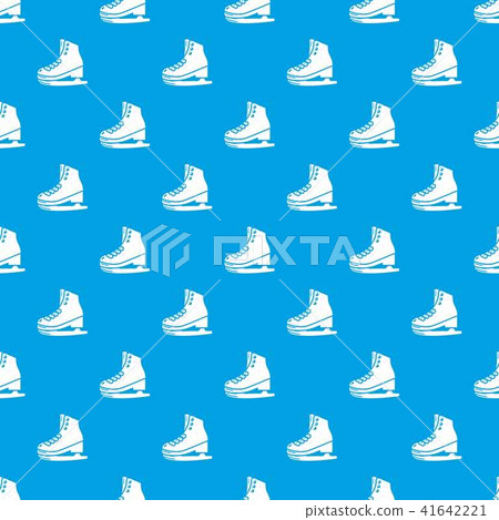 Skates pattern vector seamless blue - Stock Illustration [41642221] - PIXTA