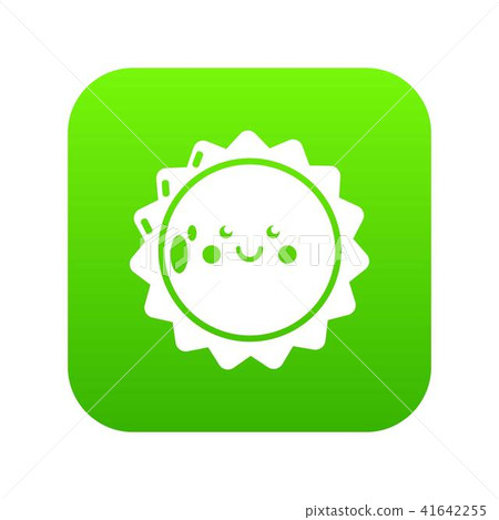 Sun icon green vector - Stock Illustration [41642255] - PIXTA