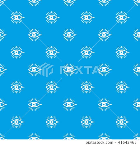 Eye pattern vector seamless blue - Stock Illustration [41642463] - PIXTA